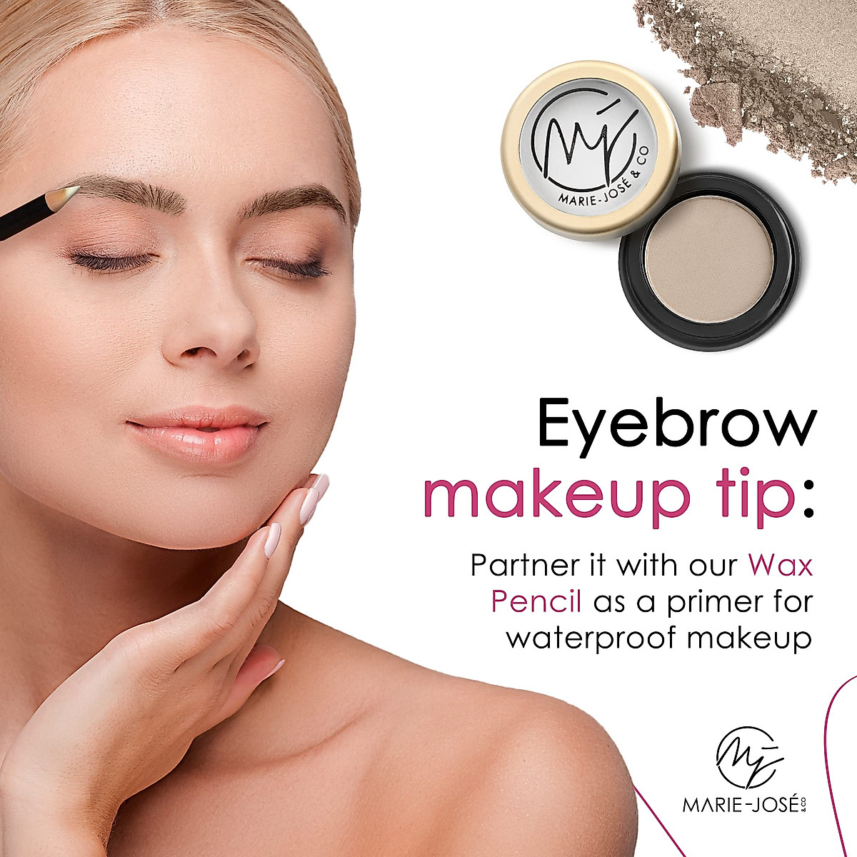 Marie-José & Co Blond Eyebrow Powder with a Soft Finish for Naturally Looking Brows all Day