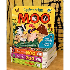 Moo: Peek-a-Flap Children's Board Book