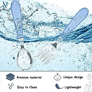 12 Pieces Kids Fork and Spoon Silverware Set Stainless Steel Utensils Flatware Round Handle Utensils Kids Silverware Cutlery Set for Home, Restaurant and Kitchen