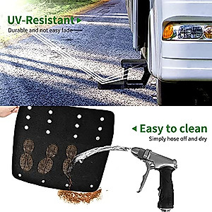 RVGUARD 3 Pack RV Step Rugs 22 Inch RV Step Covers Wrap Around Camper Stair Rugs for Radius Steps (Black)