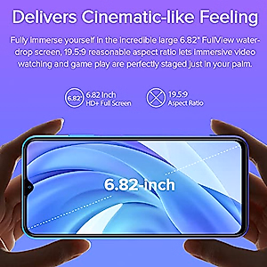 Ulefone Note 12P 7700mAh Battery Cell Phone New, Android 11 Octa-core 4GB + 64GB Android Smartphone, 6.82" HD+ Big Screen, 13MP Triple Rear Camera + 8MP Front Camera, Dual SIM 4G Unlocked Phone