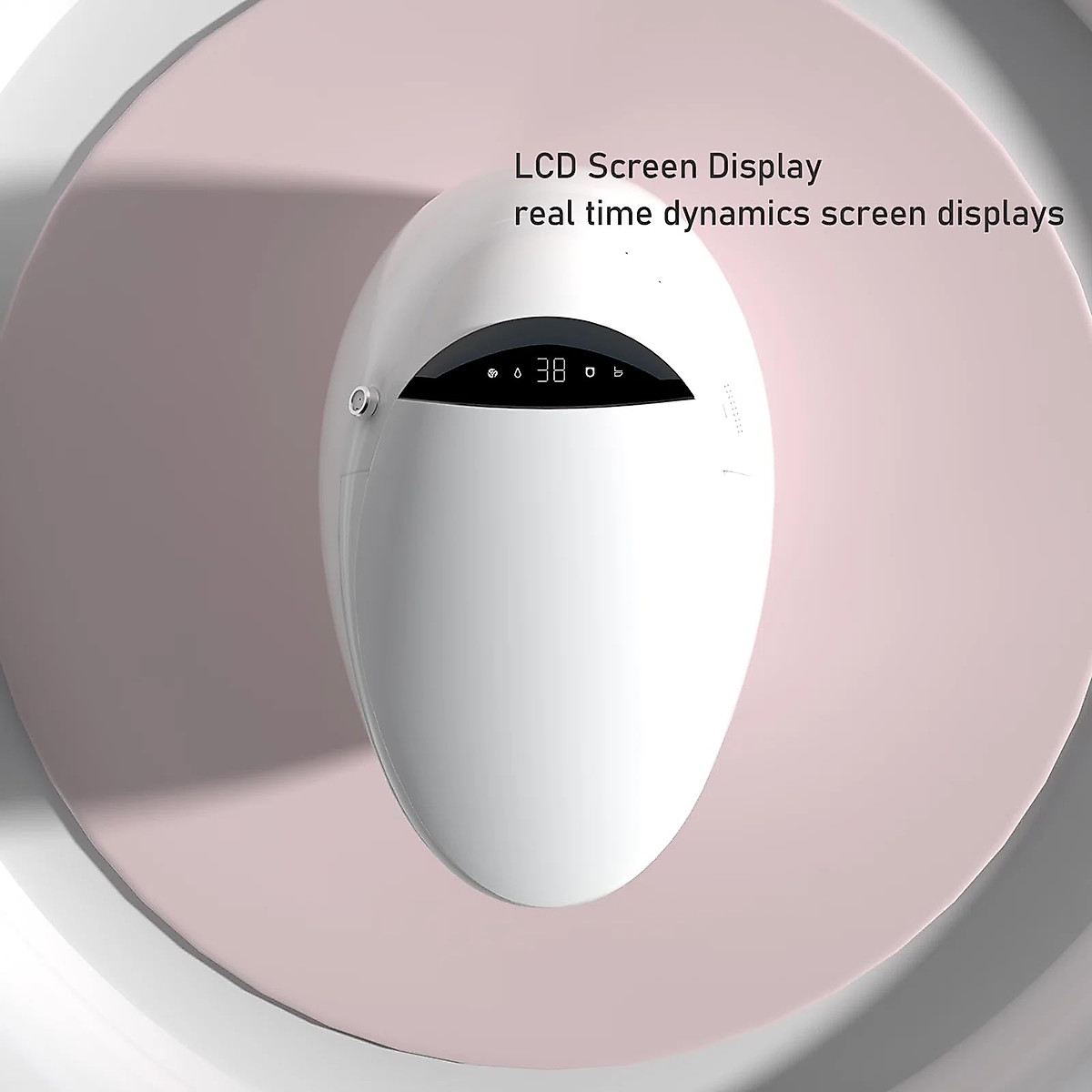 Space Capsule Smart Toilet, Featuring Automatic Opening And Closing, Automatic Flushing, Foot Sensor Flushing, LED Light, Heated Seat and Multi-Functional Remote Control, Tankless Bidet Toilet