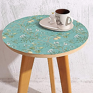 Floral Peel and Stick Wallpaper Contact Paper: Vintage Removable, Bird Stick on Wallpaper 17.7 x 118.1 inch Self Adhesive Green