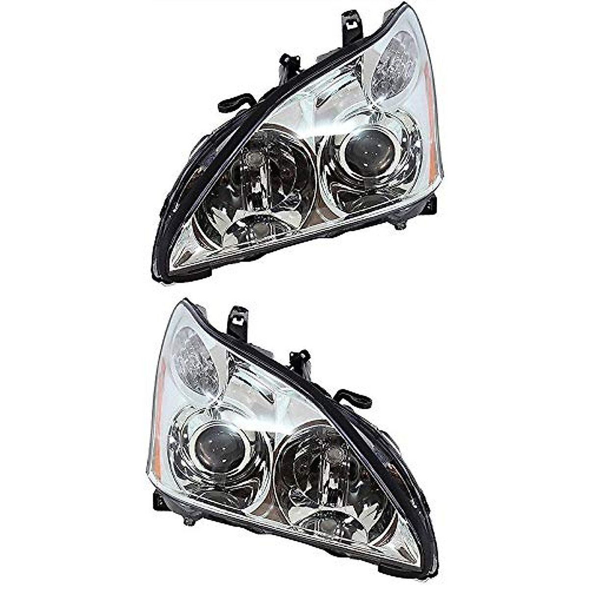 Evan Fischer Headlight Set Compatible with 2004-2006 Lexus RX330 Left Driver and Right Passenger Side