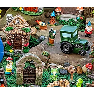 Fairy Garden Forest Figurine, Fairy House, Resin Miniature, 4"