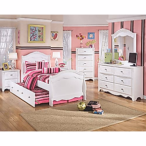 Signature Design by Ashley Exquisite Children's Glam Youth 6 Drawer Dresser, White