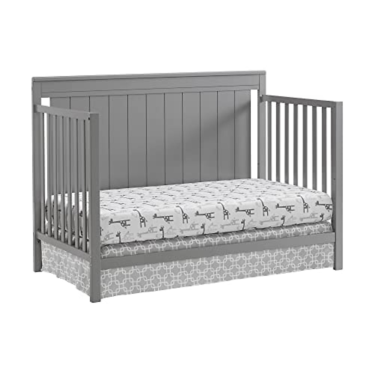 Oxford Baby Lazio 4-in-1 Convertible Crib, Dove Gray, GreenGuard Gold Certified