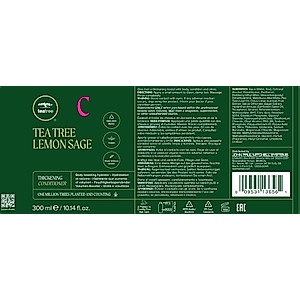 Tea Tree Lemon Sage Thickening Shampoo and Conditioner Set, Builds Body + Boosts Volume, For Fine Hair, 10.14 fl. oz., Set