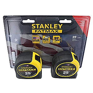 Stanley Consumer Tools FMHT74038 25' Fatmax Tape Measure, 2 Tape Measures per Pack, 4 Tape Measures Total