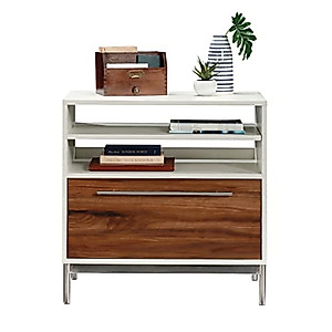 Sauder Vista Key Lateral File Pedestal, L: 30.00" x H: 18.54" x W: 30.08", Pearl White Finish