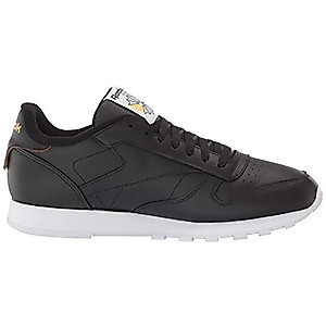 Reebok unisex-adult Classic Leather,Black/White/Gold Met.,11.5 M US