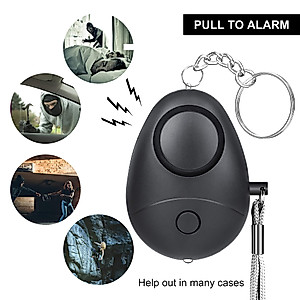 Personal Alarm, Safe Sound Security Personal Alarm for Women,Kids, Elderly, Emergency Safe Personal Alarm Black