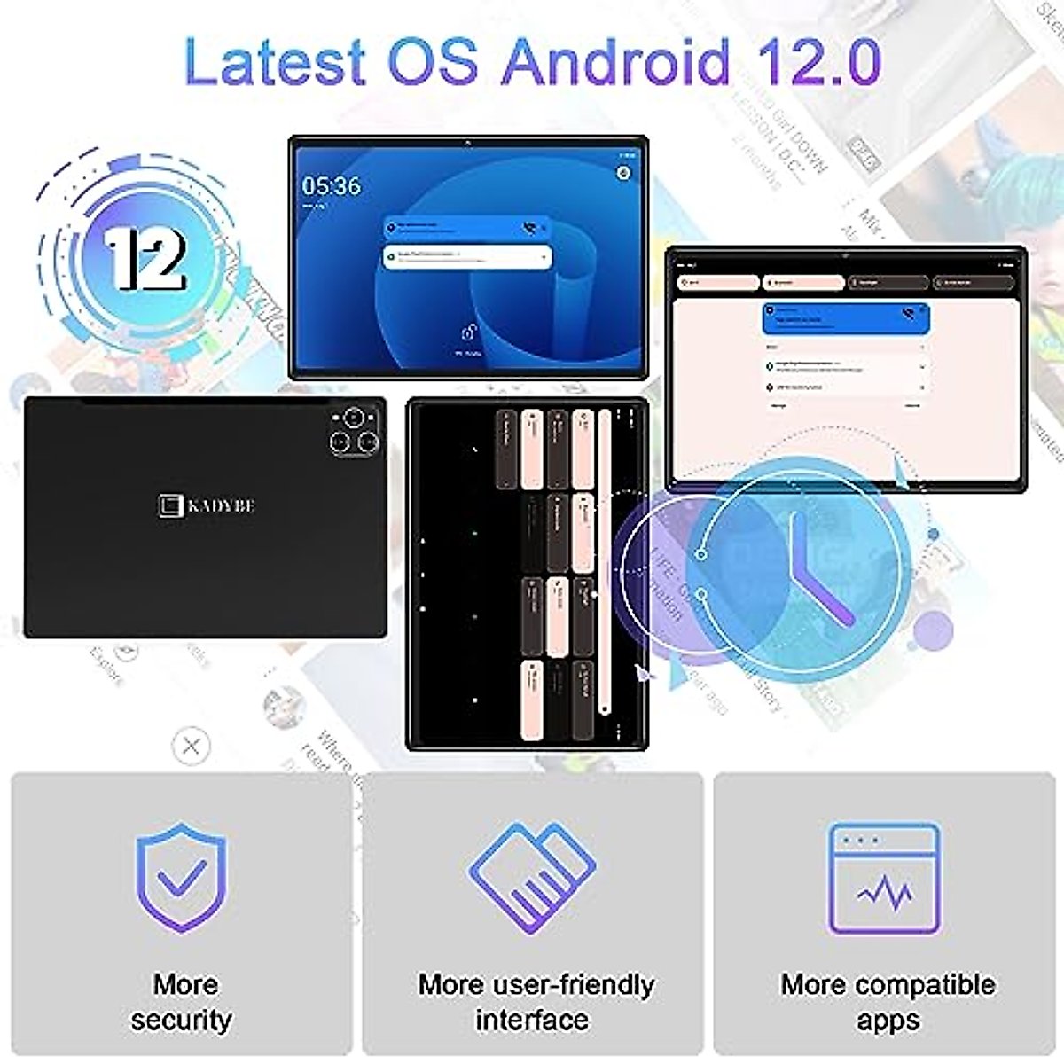 Tablet 10.1 Inch Android 12 Tablets 2023 Latest Android Tablet 128GB ROM+16GB RAM (8+8 Virtual), 2 in 1 Tablet with Keyboard, Powerful Octa-Core+13MP Camera, 1TB TF Expandable, FHD WiFi Tablet PC