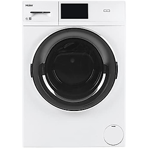 Haier QFW150SSNWW 24" Frontload Washer with 2.4 cu. ft. Capacity 16 Cycles Electronic Controls Built-in Wi-Fi Connect in White