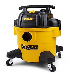 DEWALT 6 Gallon DXV06PZ 4 Peak HP Poly Wet/Dry Vac, Heavy-Duty Shop Vacuum with Blower Function Yellow+Black