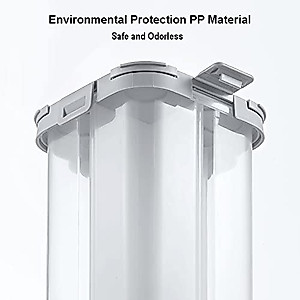 WINIAER Cereal Storage Containers Airtight, Clear 2.8L Food Storage Containers with Lids and Compartments, Spaghetti Noodle Container for Grain, Flour, Rice, Nuts