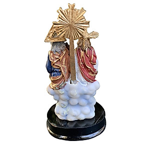 Holy Trinity Statue Estatua Jesus, Joseph and Holy Spirit Holy Figurine 5" Inch