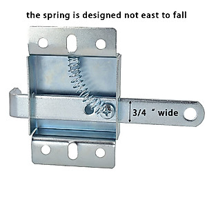 SINCERITYLI Garage Door Side Lock Inside Deadlock for Most Garage Door Galvanized Steel -1pack, Silver