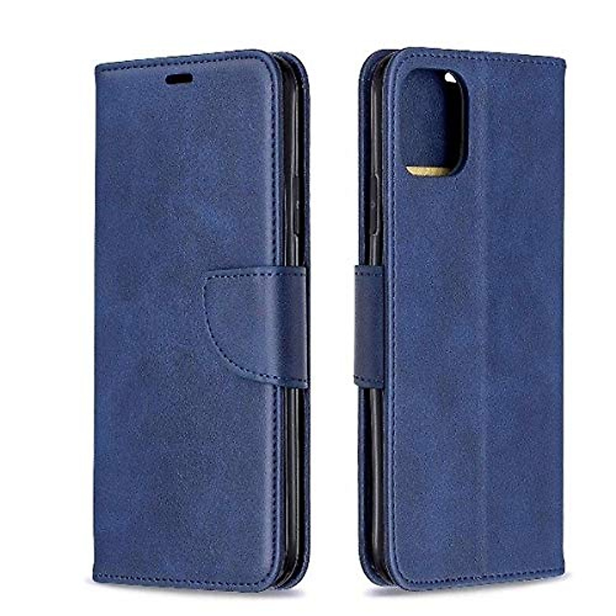 Glow Co., Ltd. iPhone 11 Pro Max Notebook Type Case with Strap, Navy, Tempered Glass & Stylus Pen Included 406-3-04