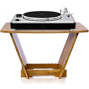 Vinyl Records Holder Turntable Stand - Record Player Display and Lp Album Storage Rack Organizer. Space Saving Solution for Your Collection