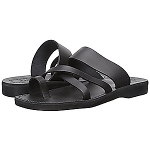 The Good Shepherd - Leather Toe Loop Sandal - Black