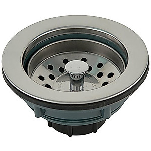 Plumb Pak PP20665 Plastic Fixed Post Style Kitchen Sink Strainer, Stainless Steel