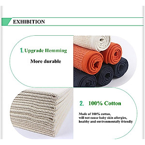 UKELER Montessori Mat for Nursery Preschool Kindergarten Soft Baby Play Mat Cotton Working Rug for Toddlers Babies Children, 27.5''×43.3'', Off-White