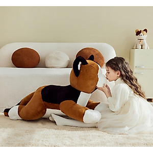 IKASA Large Panda Stuffed Animal Giant Soft Plush Toy,30" Cute Huge Jumbo Kawaii Fluffy Plushy Big Size Fat Oversized Plushie,Gifts for Kids