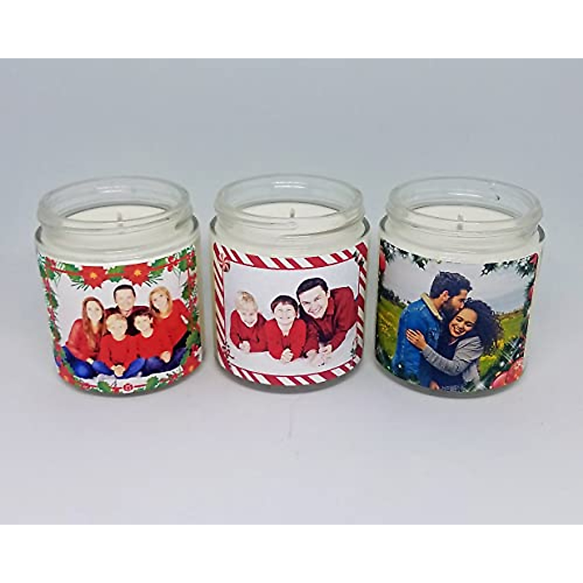 3.5oz. Personalized Christmas Photo Candle