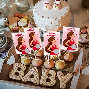 Baby Shower Scratch Off Cards Games, Baby or Food Belly, Find The Baby to Win,Gender Neutral, Scratch Off Lottery Sticket Raffle Cards Baby Shower Game, 45 Cards