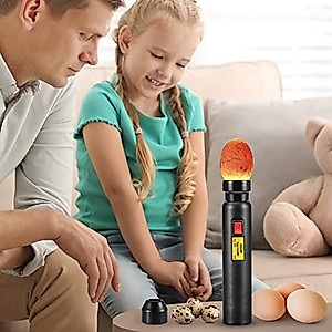 COOLTOP Rechargeable Egg Candler for Monitoring Eggs Development, Bright Cool LED Light Egg Tester for Chicken Ducks Birds Goose Incubating