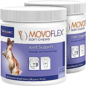 MOVOFLEX Joint Support Soft Chews for Dogs Medium 120Count, Brown