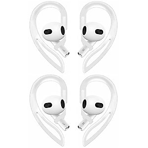 ALXCD Ear Hooks Compatible with AirPods 3 3rd Gen, Anti-Slip Adjustable Over-Ear Soft TPU Earhook [Anti Slip][Anti Lost], Compatible with AirPods 3, 2 Pairs Clear