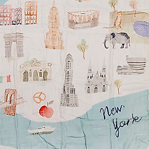 Loulou Lollipop Soft Baby Swaddle Blanket Muslin Wrap Receiving Blanket for Newborn to Toddler Girl and Boy, Large 47” by 47” - City - NYC…