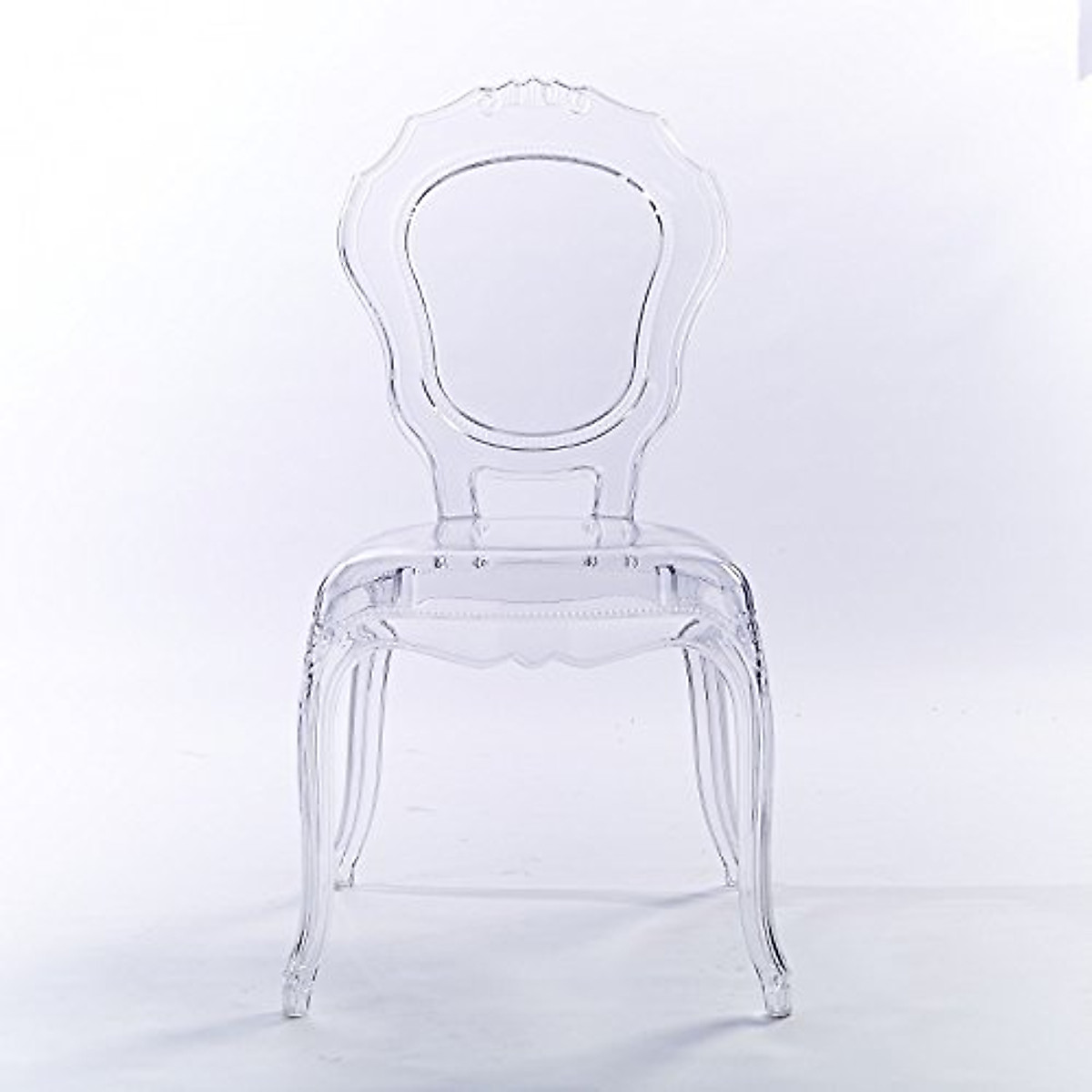 2xhome - Belle Style Ghost Chair Ghost Armchair Dining Room Chair - Armchair Lounge Chair Seat Higher Fine Modern Designer Artistic Classic Mold (Clear Bella X2)