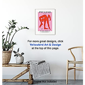Pablo Picasso Wall Art - Pablo Picasso Poster - Pablo Picasso Prints - Gallery Wall Art - Museum Poster - Mid-Century Modern Decor - Abstract Art - Minimalist Wall Decor - Art Gifts for Women - 8x10