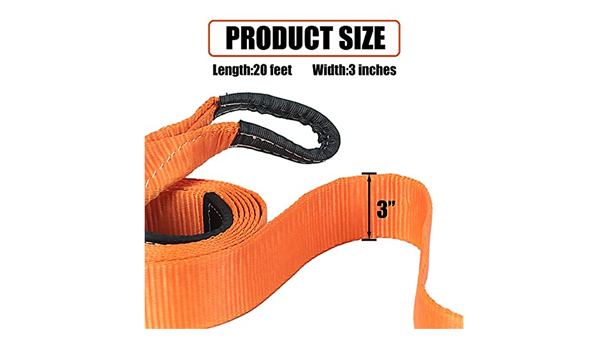 Aikosin 100% Nylon Recovery Rope Kit - Heavy Duty Towing