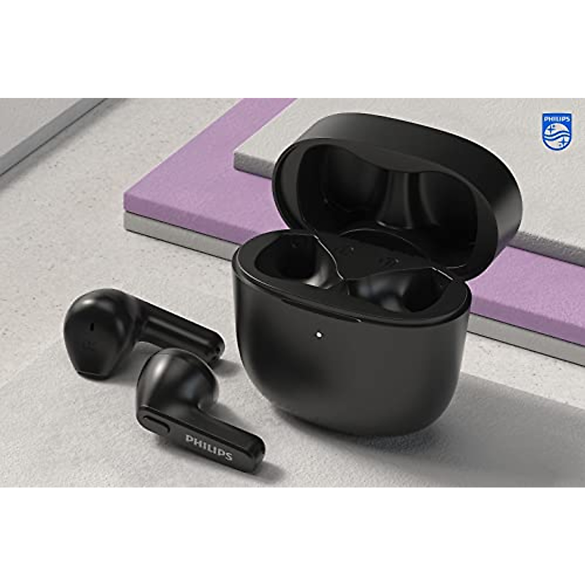 Philips T2236 True Wireless Headphones with IPX4 Water Resistance and Super-Small USB-C Charging case