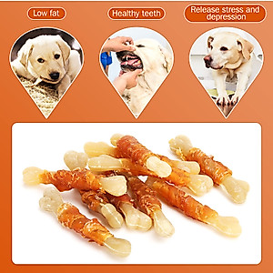 UrbanX HealthyBones Rawhide Free Healthy Foods for Coton de Tulear and Other Small Companion Dogs, Chicken Wrapped Sticks Dog Foods, Soft Chewy Foods for Training Rewards, 7 Count