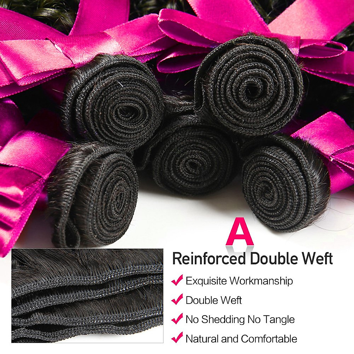 Hermosa 10A Curly Human Hair 3 Bundles 12 14 16 inch 100% Unprocessed Brazilian Curly Hair Bundles Soft Remy Hair