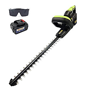 Cordless Electric Hedge Trimmer - Stainless Steel - Garden Trimmer Combo - Double-Blade - Tool Kit - Included Battery & Charger - Gardening Hand Tools - Outdoor Accessories
