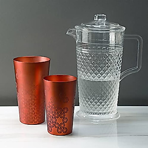 Arora Aluminum Cups for Drinks, Metal Color-Changing Red Tumbler, Aluminum 30oz Cup, Set of 6