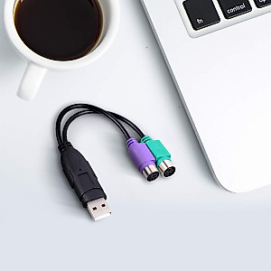 UCEC PS/2 to USB Adapter Converter for PS2 Keyboard Mouse