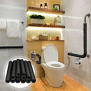 Pipe Insulation Foam Tube 3/5 Inch No Adhesive or Glue Black Pipe Insulation Foam Tube for Beach Swimming Pool Cargo Padding Ice Rink Bumper, 40 cm/ 15.7 Inches(2 Pieces)