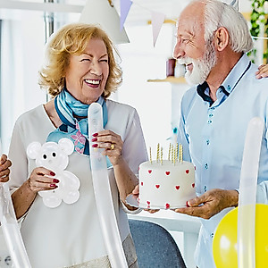 LovesTown Clear 260 Balloons, 150PCS Long Skinny Balloons Twisting Animal Balloons for Birthday Party Wedding Festival Decoration Magic Show