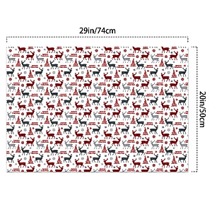 Christmas Wrapping Paper for Women Men Boys Girls,12Pcs Xmas Gift Wrapping Paper with Reindeer, Christmas Tree, Snowflakes, "Merry Christmas" Words, Candy Canes, Bells, Holiday Gift Wrap 20×29 Inch