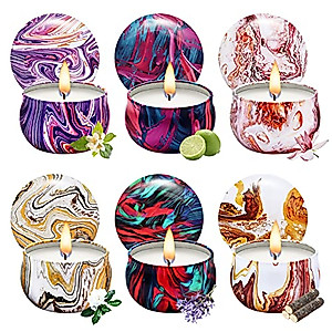 Scented Candles Gifts Set for Women Aromatherapy Candles for Home Scented Soy Candle Gift for Mom Friends Yoga Spa Meditation Stress Relief Relaxation (Fresh, 6 Packs, 2.5OZ)
