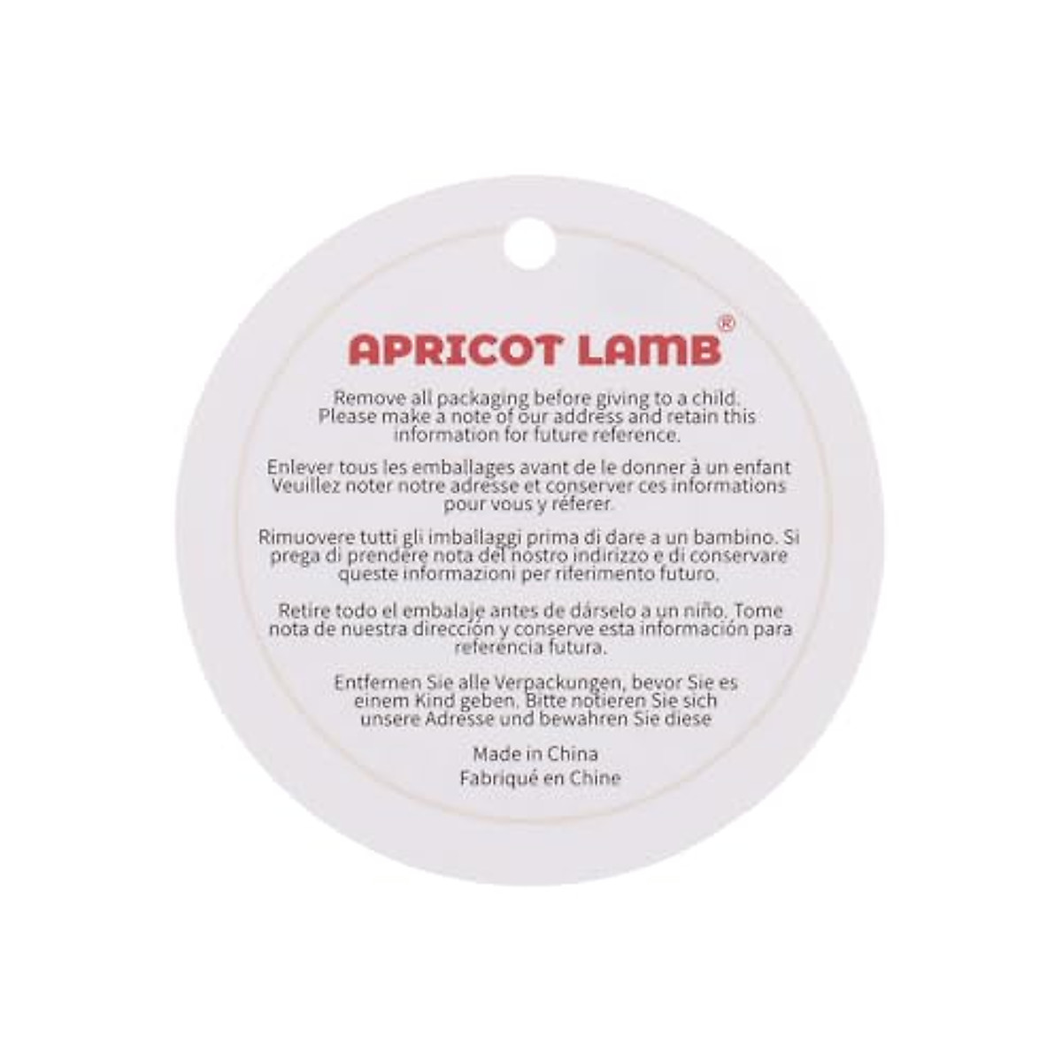 Apricot Lamb Baby Bunny Rabbit Soft Rattle Toy, Plush Stuffed Animal for Newborn Soft Over 0 Months 6 Inches, White (brown hands and feet)