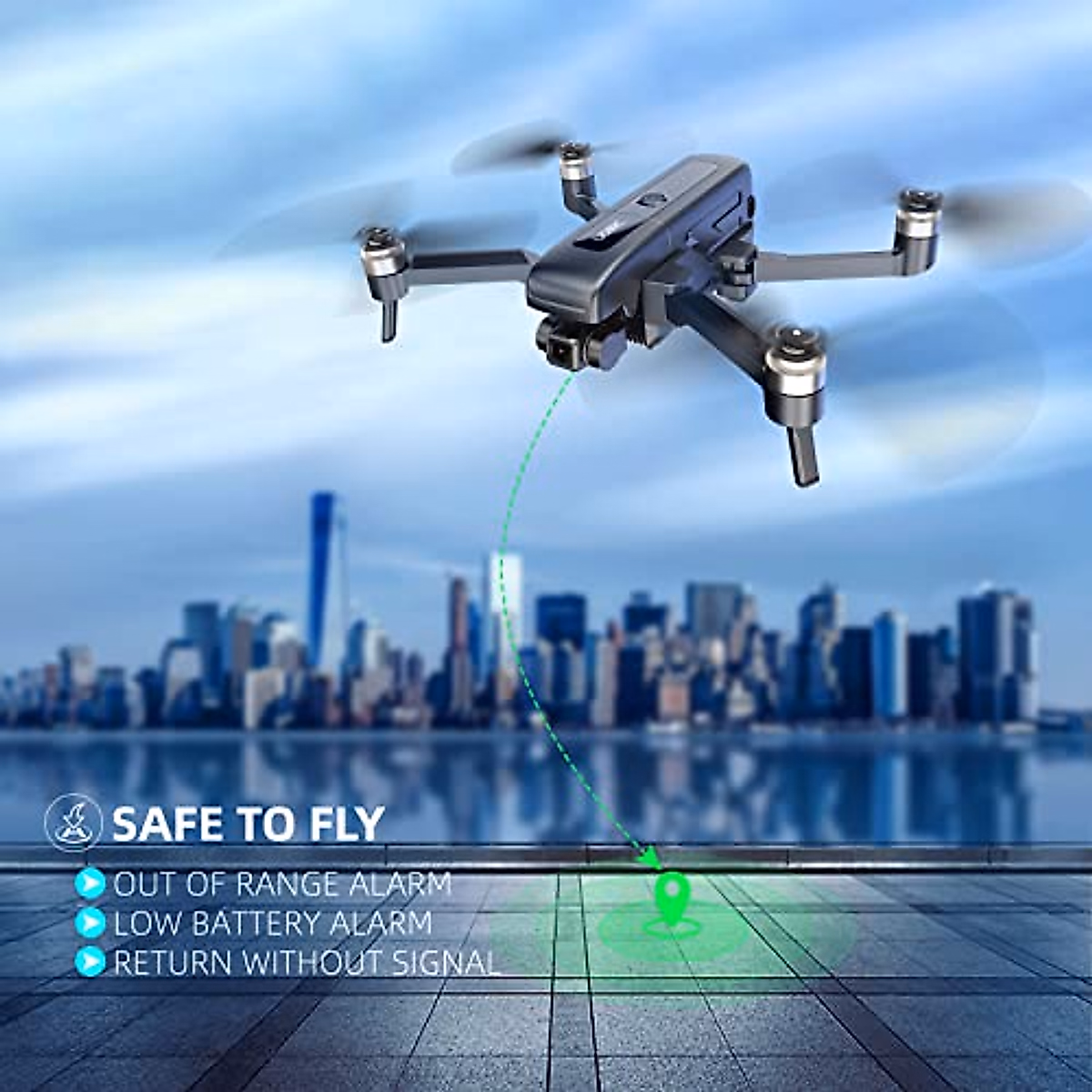 Cheerwing 2-Axis Gimbal GPS Drone with 4K EIS Camera for Adults Beginner, U38S Foldable 5G FPV Drone Quadcopter with Brushless Motor, Smart Return Home, Follow Me, Waypoint Flight