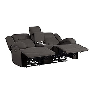 Lexicon Landwood Power Double Reclining Loveseat, Chocolate